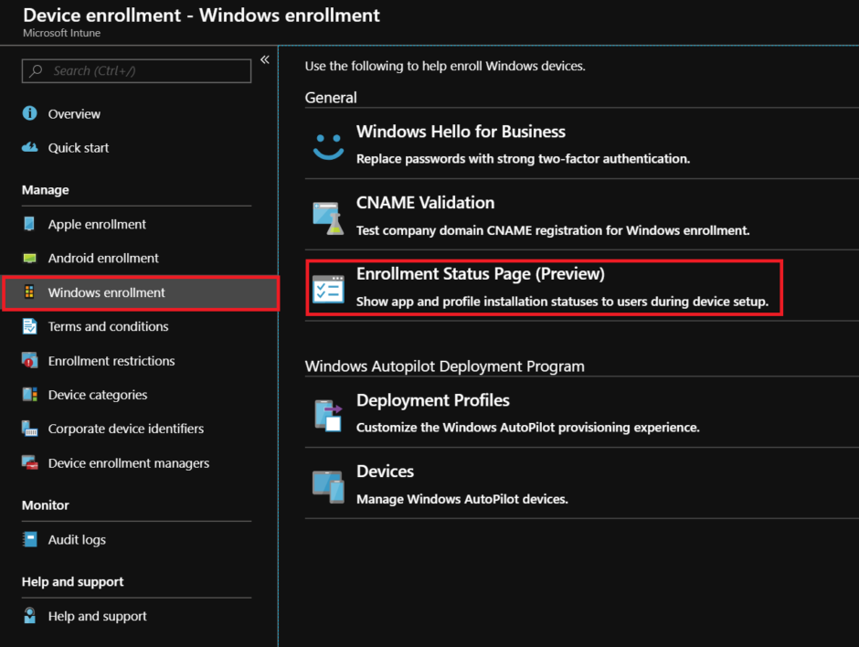 Windows Autopilot: Enrollment Status Page in Microsoft Intune - sepago